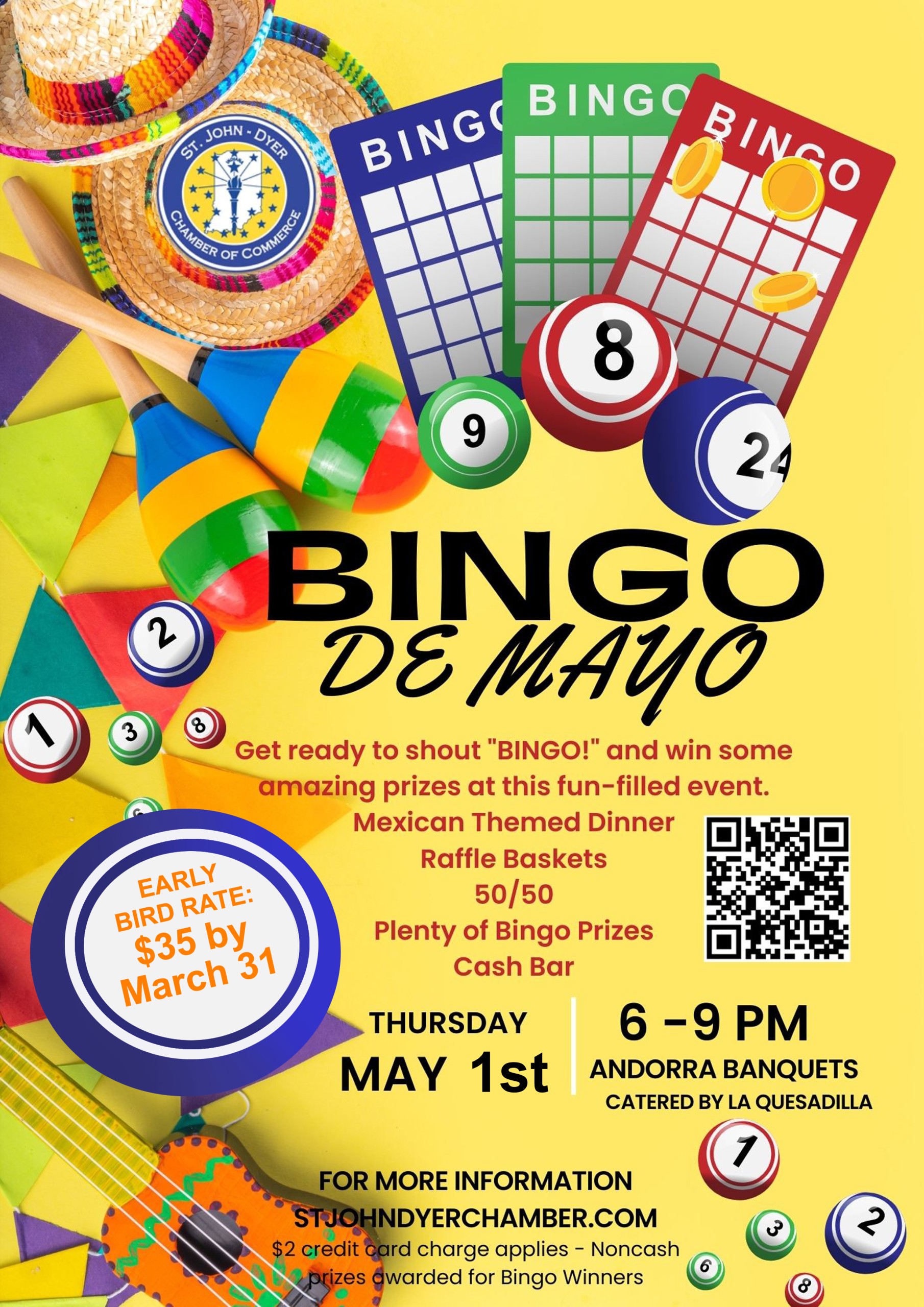 BINGO de Mayo - St. John - Dyer Chamber of Commerce